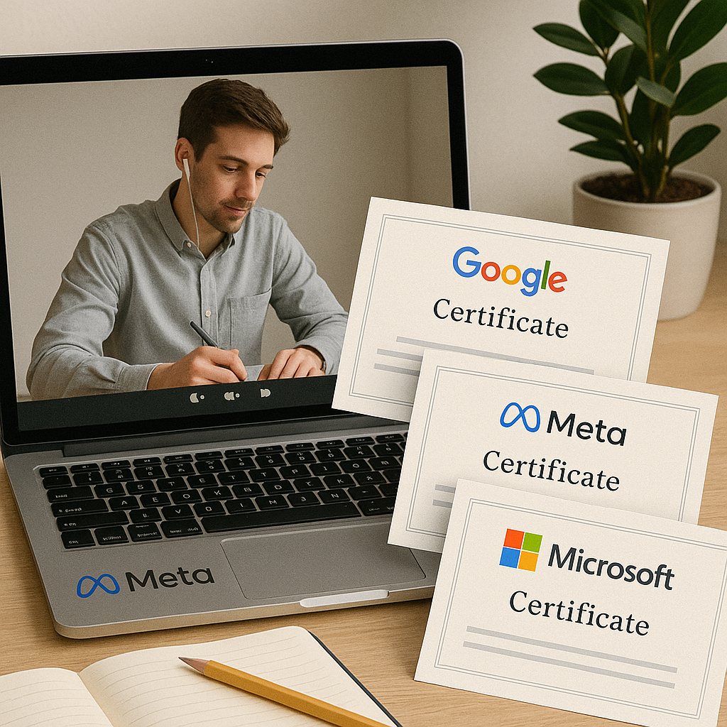 Free certified courses from Big Tech Companies - Careers Zignets